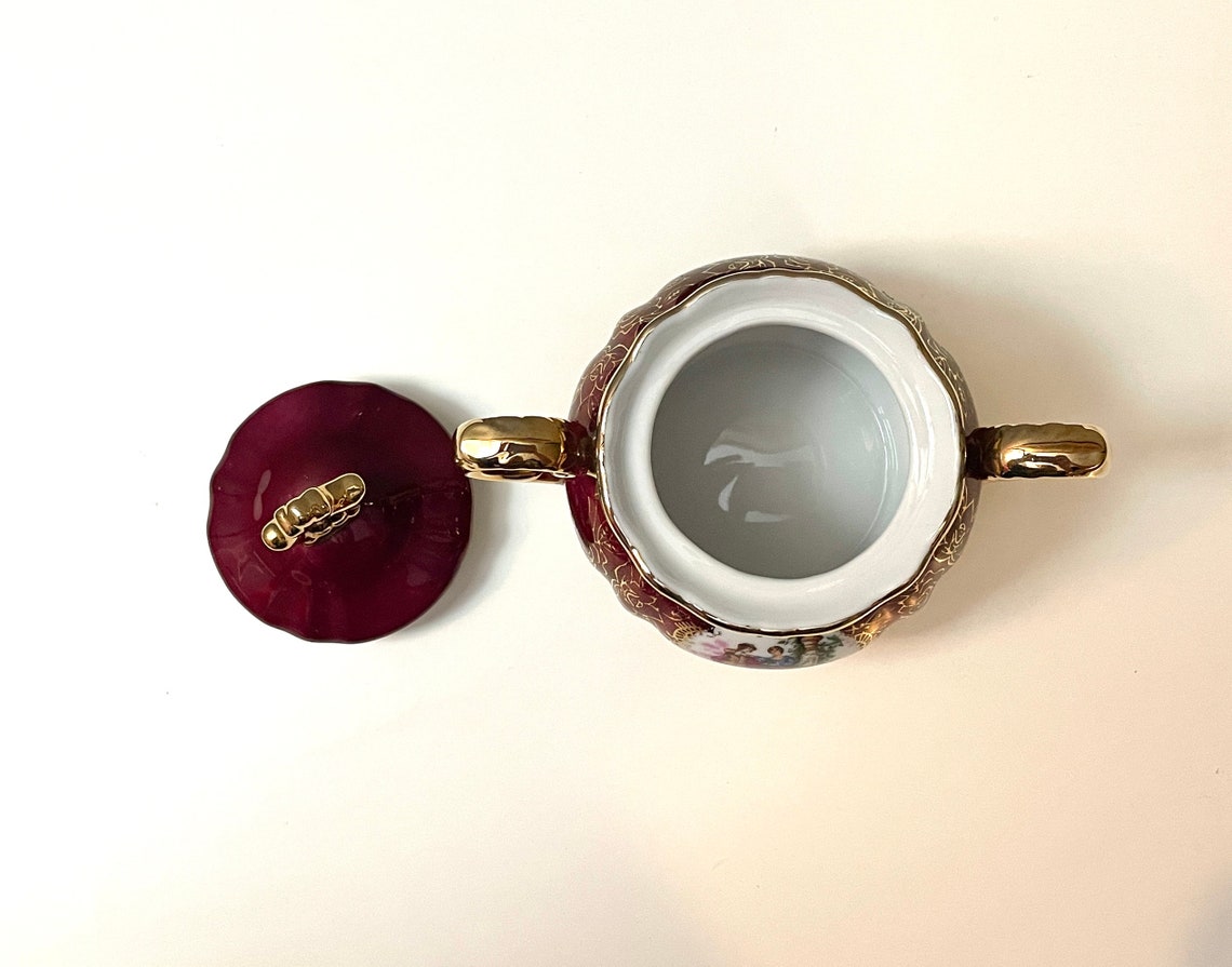 Vintage Victorian Style Tea Set With Cups, Saucers, Creamer, and ...