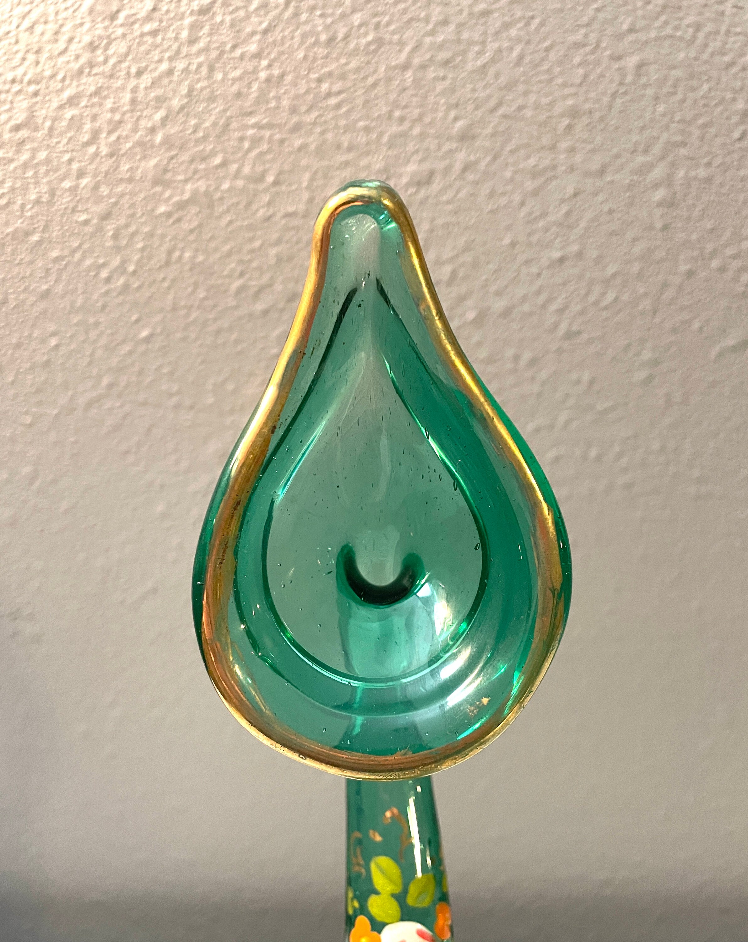 Vintage Green Swan Neck Saddle Flask/rosewater Sprinkler - Etsy