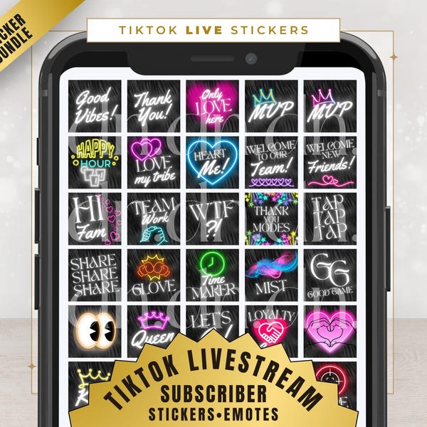 Tiktok Sub Stickers - Etsy