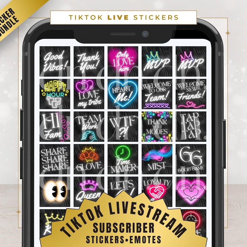 Tiktok Subscriber Stickers - Etsy