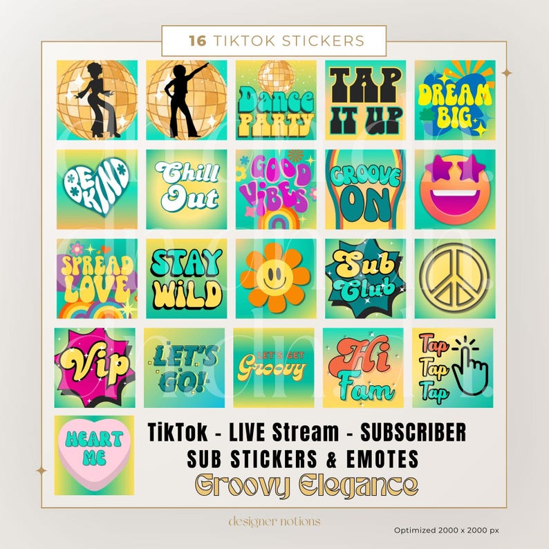 Tik Tok Sub Stickers, Tiktok Live Emotes, Stickers for Tiktok Live ...