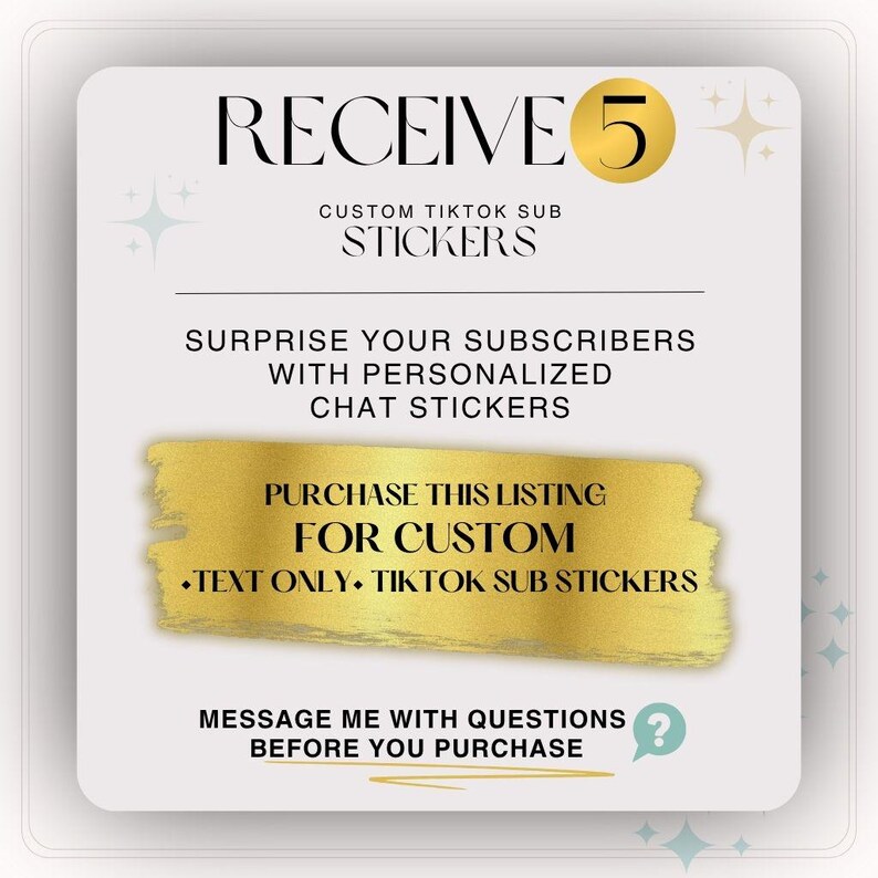 Custom Tiktok Subscriber Stickers: Personalized Live Stream Emotes (5 ...