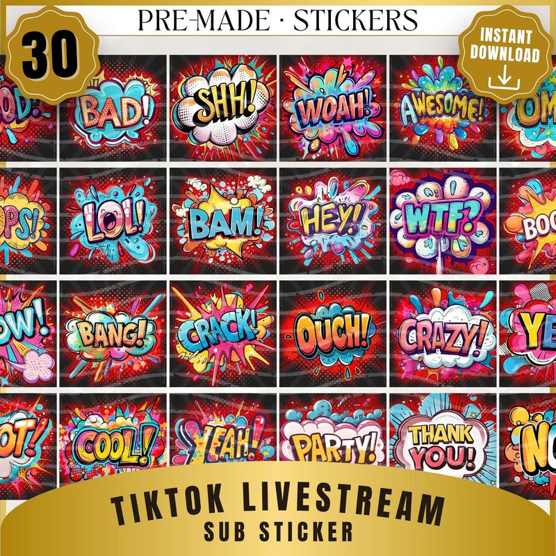 Tiktok Subscriber Stickers - Etsy
