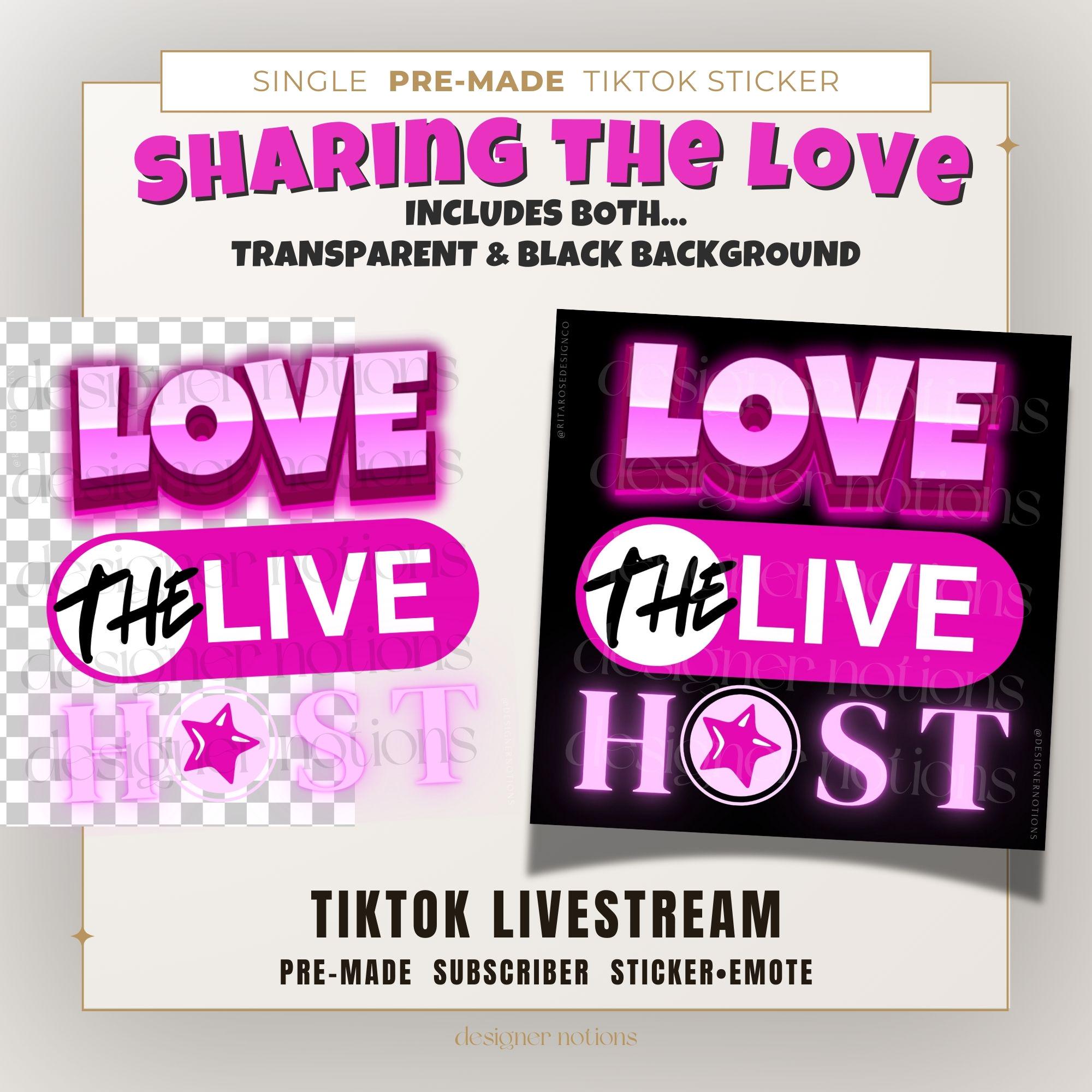 Tik Tok Sub Sticker, Tiktok Live Subscriber Emote, Live Stream Sticker ...