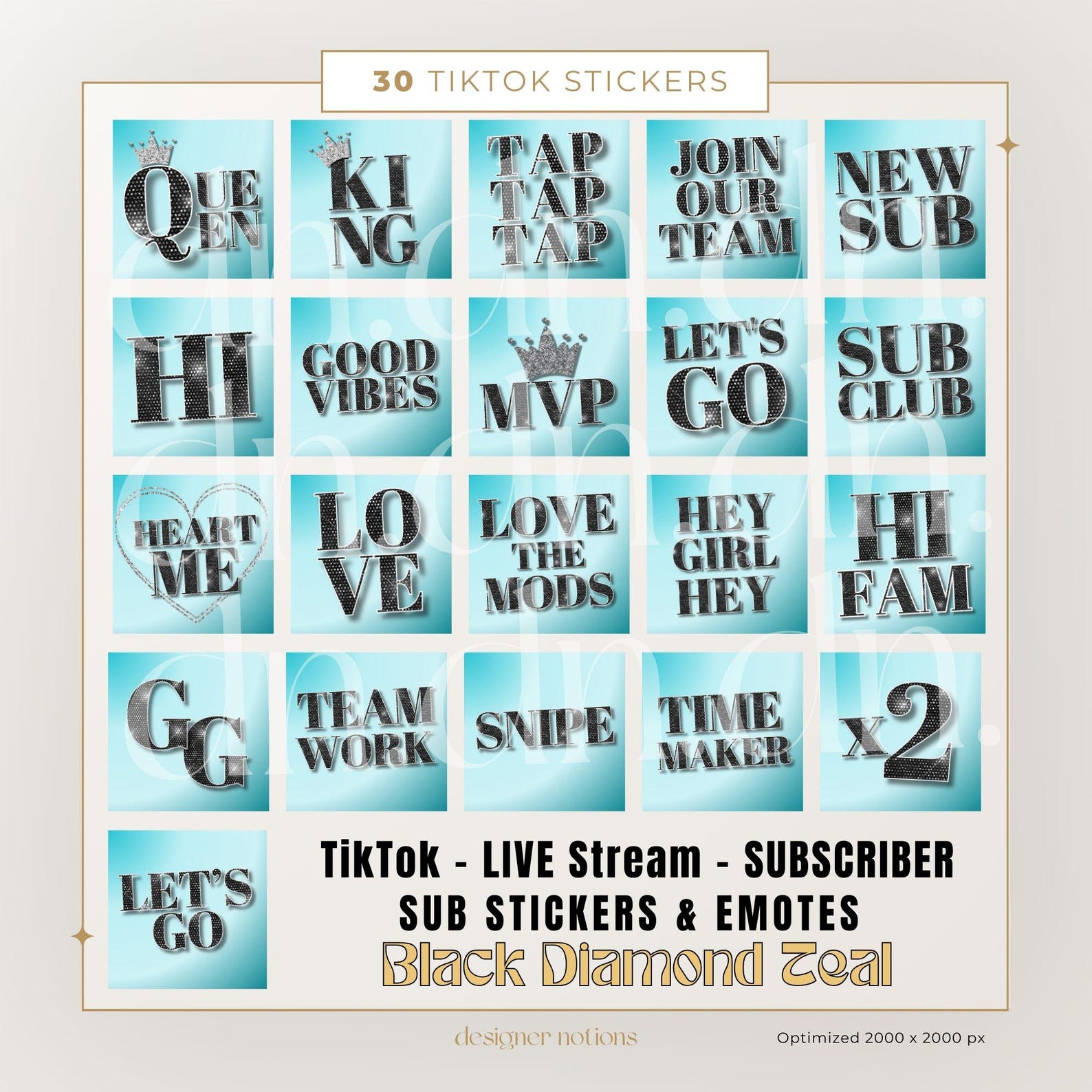 Tik Tok Sub Stickers, Tiktok Live Emotes, Stickers for Tiktok Live ...