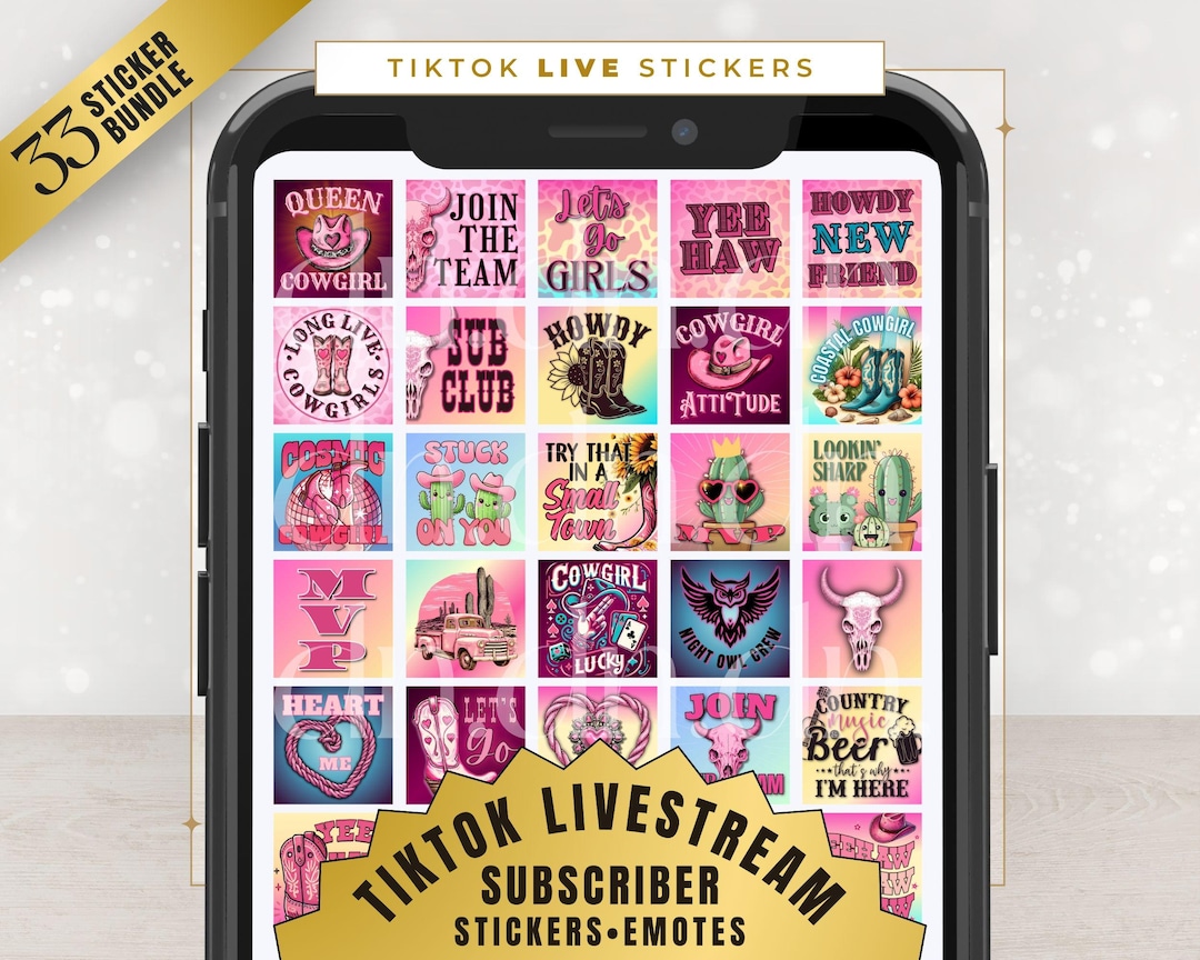 Digital Stickers, Tik Tok Sub Stickers, Tiktok Live Emotes, Live Stream ...