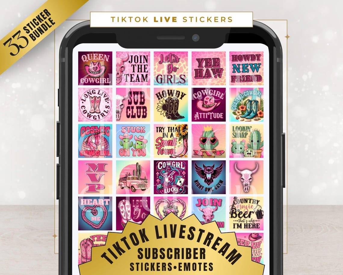 Digital Stickers, Tik Tok Sub Stickers, Tiktok Live Emotes, Live Stream ...