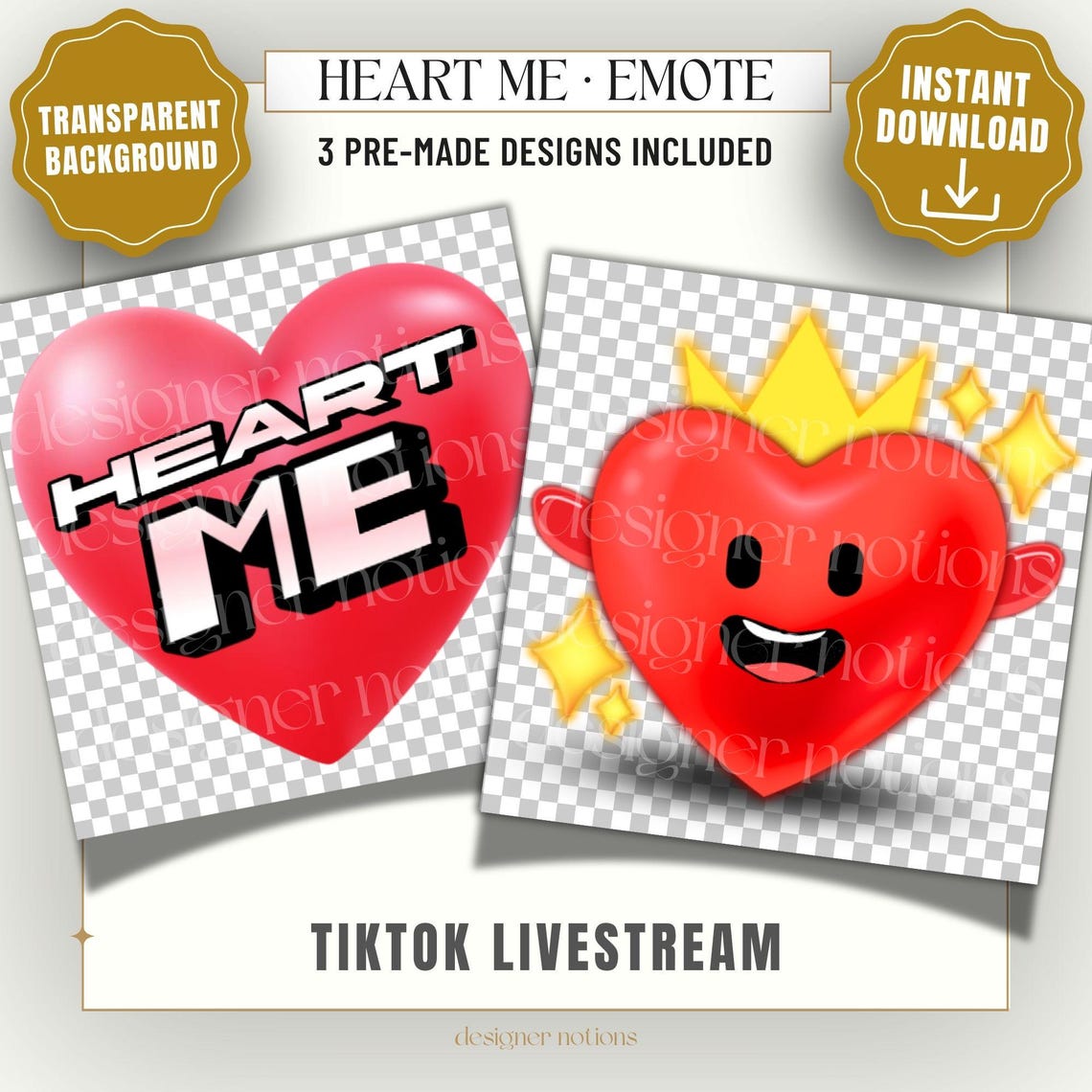 Tiktok Heart Me Sub Stickers 3D Cartoon Emotes PNG Digital Download - Etsy