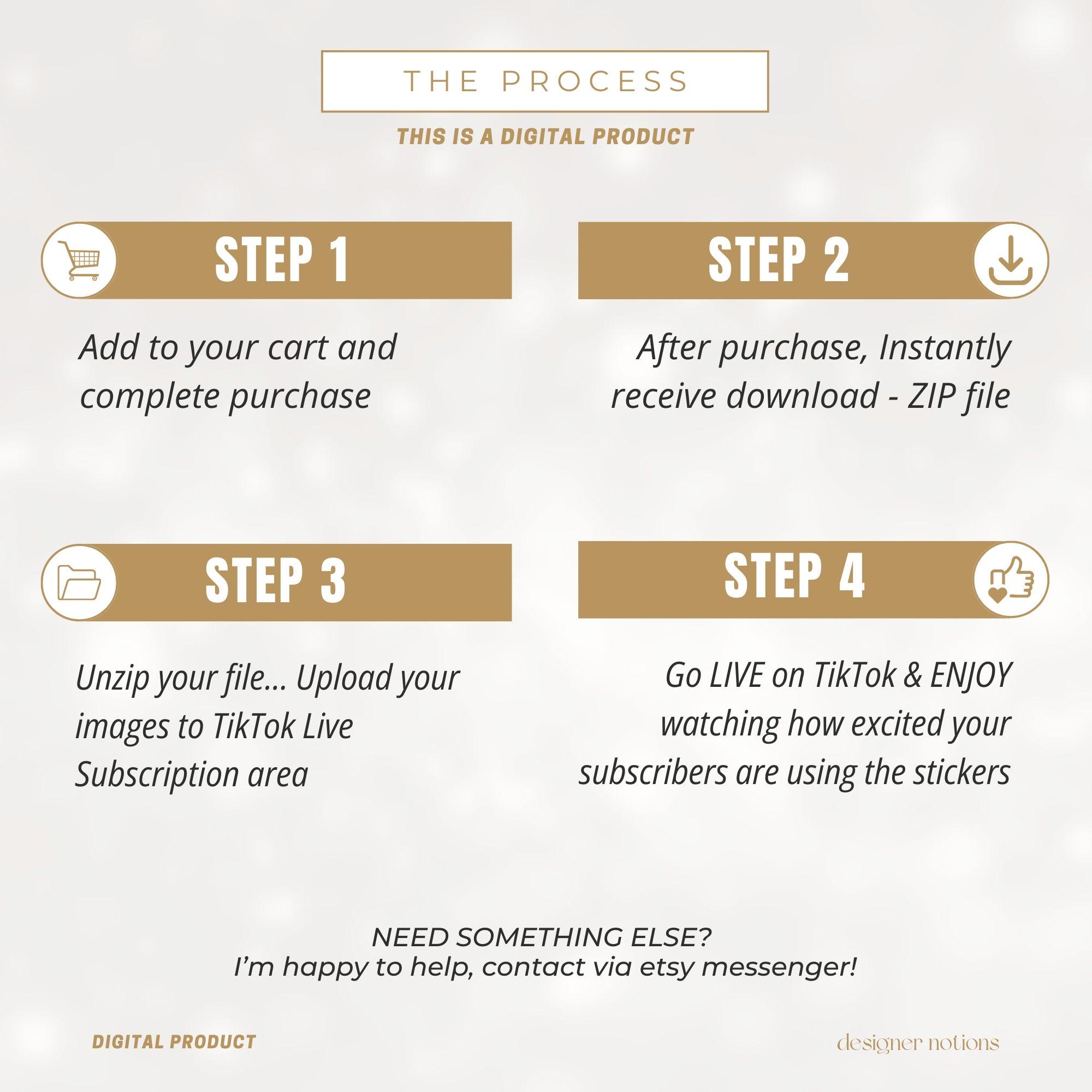 Tik Tok Sub Sticker, Tiktok Live Subscriber Emote, Live Stream Sticker ...