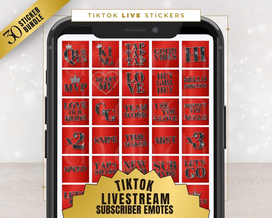 Tik Tok Sub Stickers, Tiktok Live Emotes, Stickers for Tiktok Live ...