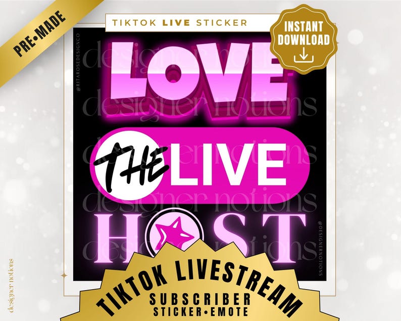 Tik Tok Sub Sticker, Tiktok Live Subscriber Emote, Live Stream Sticker ...