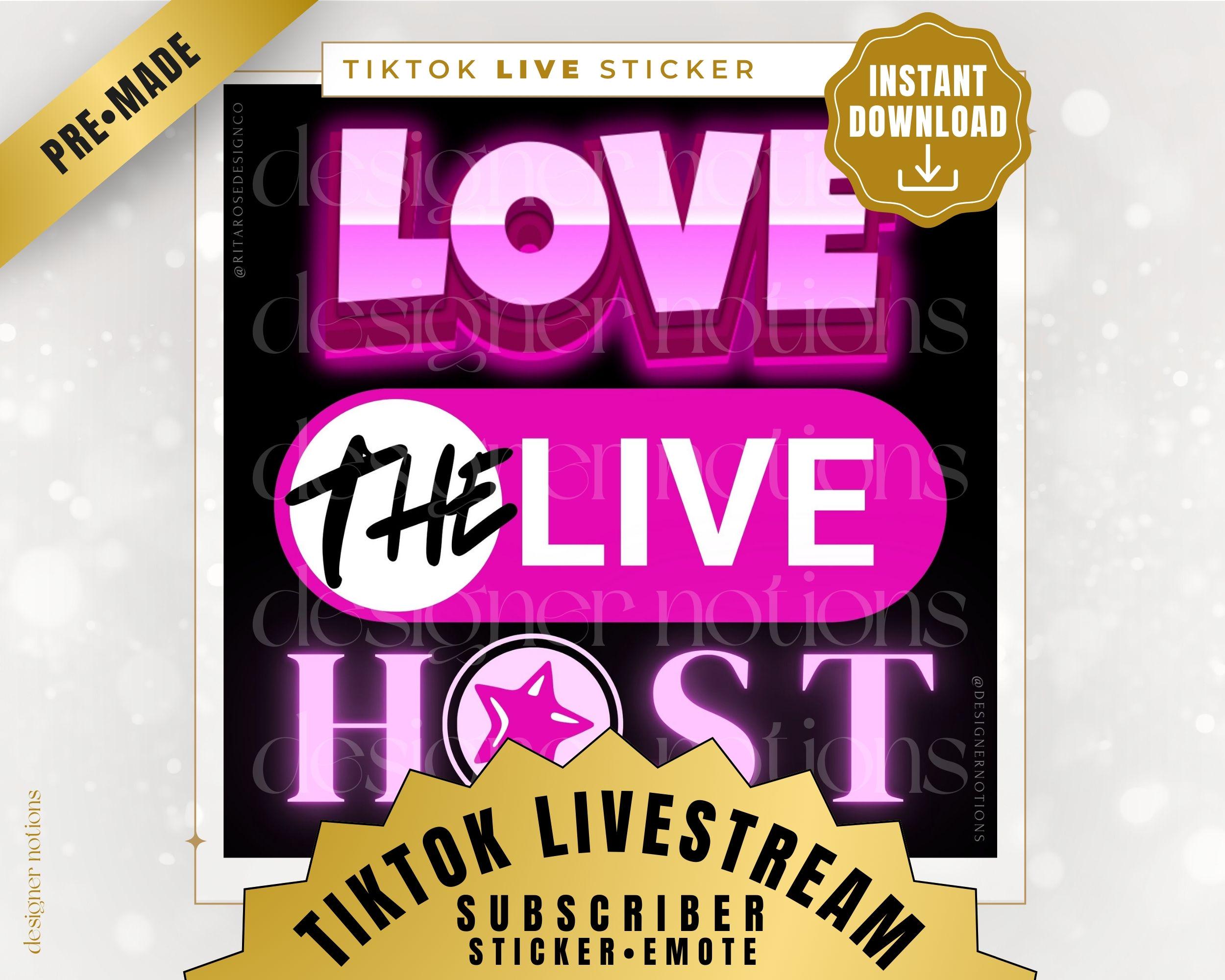 Tik Tok Sub Sticker, Tiktok Live Subscriber Emote, Live Stream Sticker ...