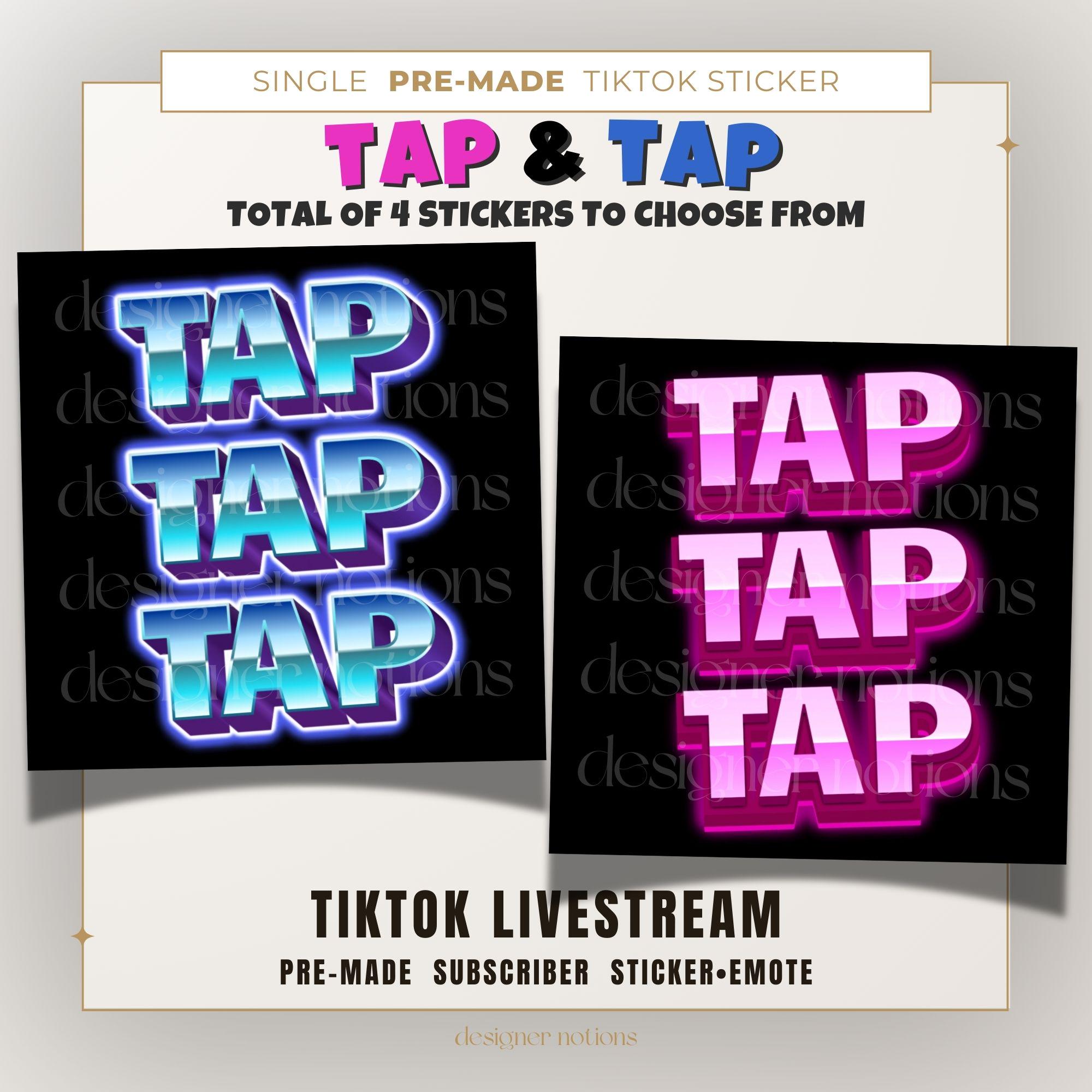 Tik Tok Sub Sticker, Tap Tap Tap Emote, 3D Subscriber Sticker, Tiktok Live Sub Stickers, Tiktok ...