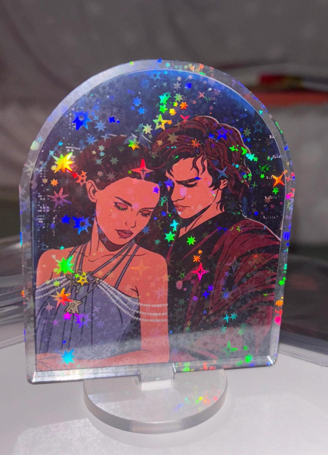 PRE ORDER Anakin Skywalker and Padme Holographic Acrylic Standee - Etsy UK