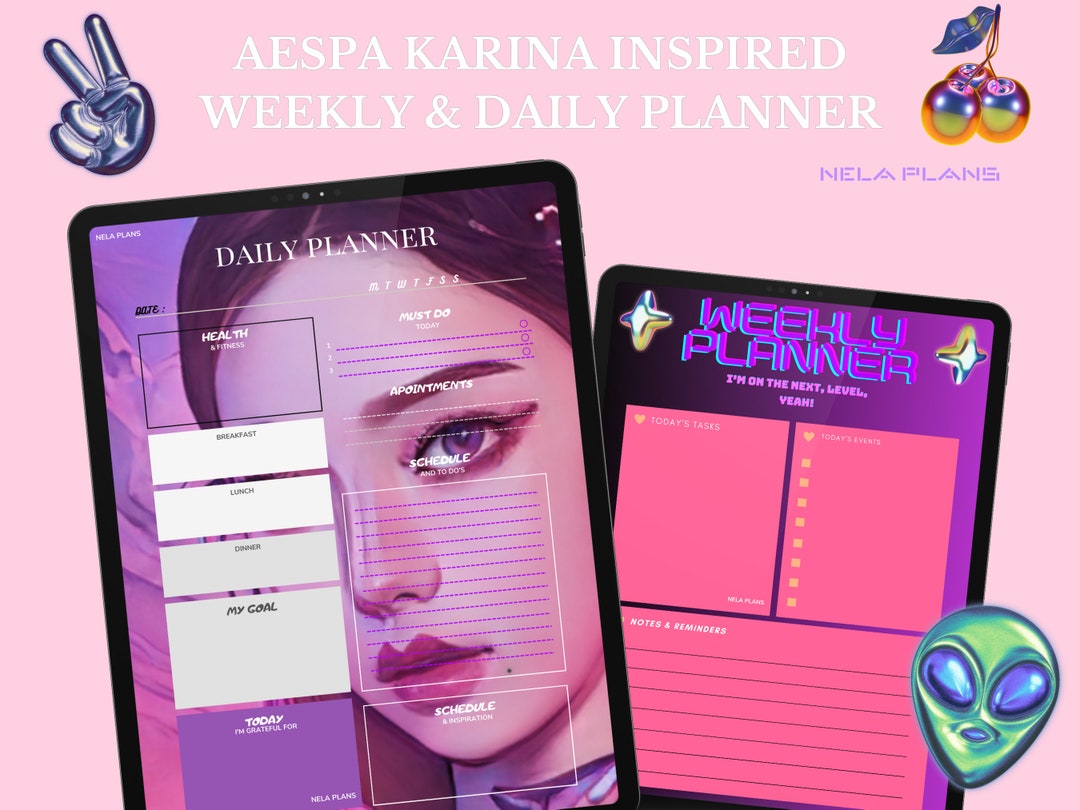 Karina Aespa Digital Planner - Weekly & Daily Kpop Digital Planner - Etsy