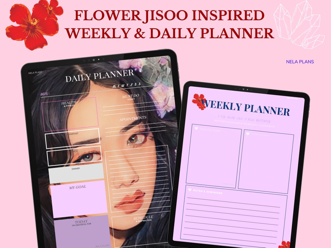 Jisoo Inspired Digital Planner - Daily & Weekly Kpop Planner - Etsy