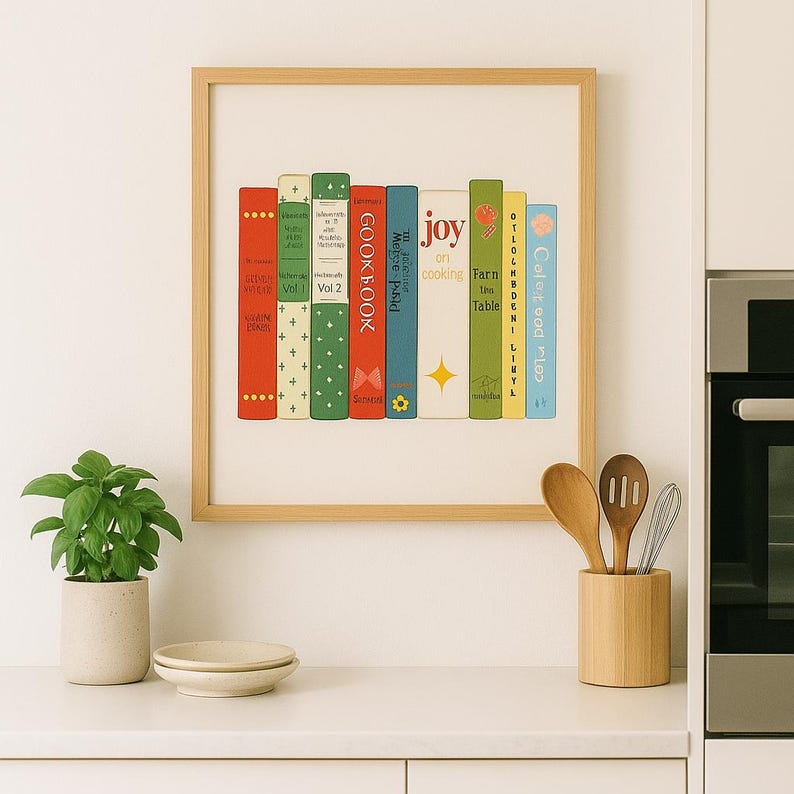 Cookbooks Fine Art Posters, Culinary Artwork, Cookbook Theme Kitchen ...