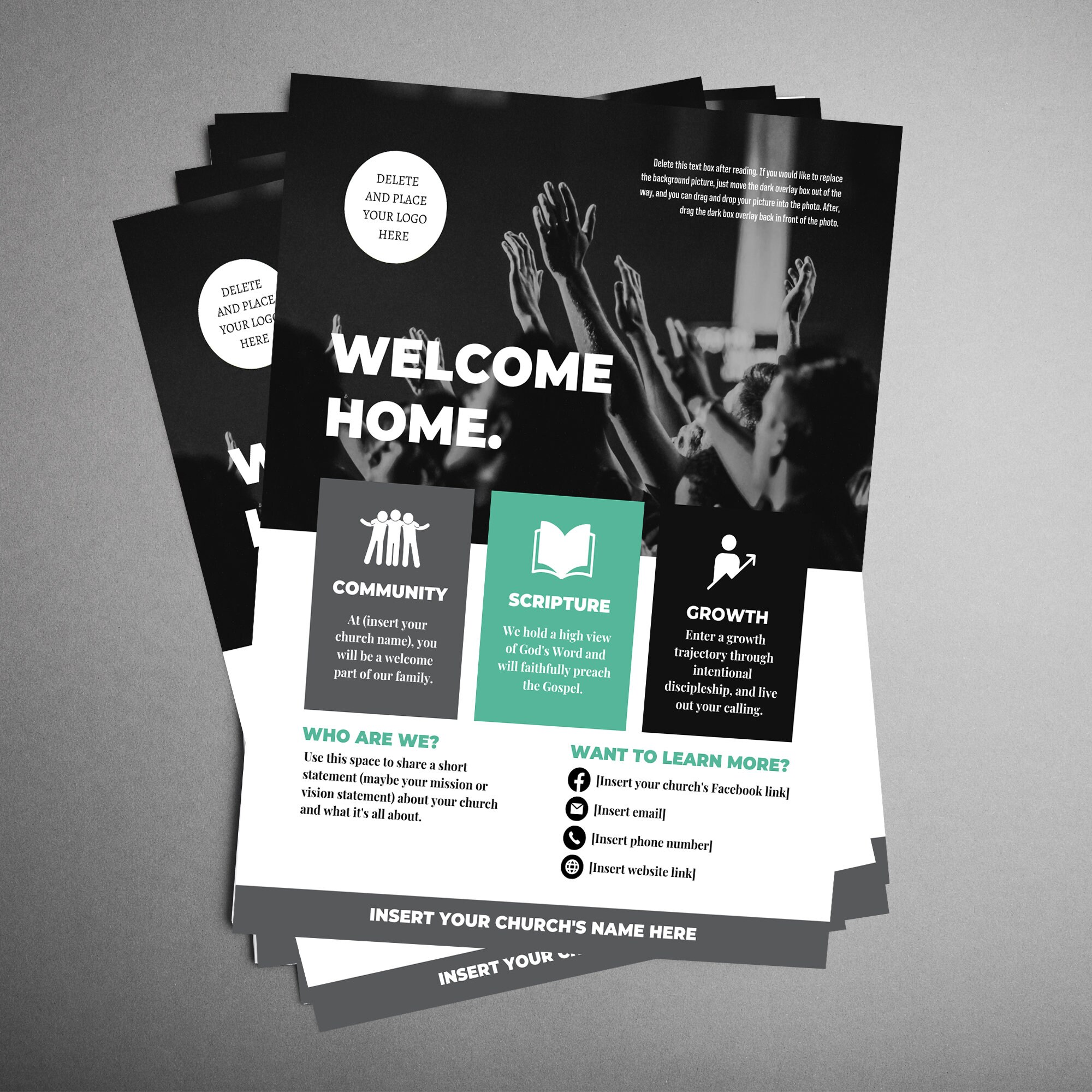 Customizable Church Information Flyer, 8.5 X 11 - Etsy