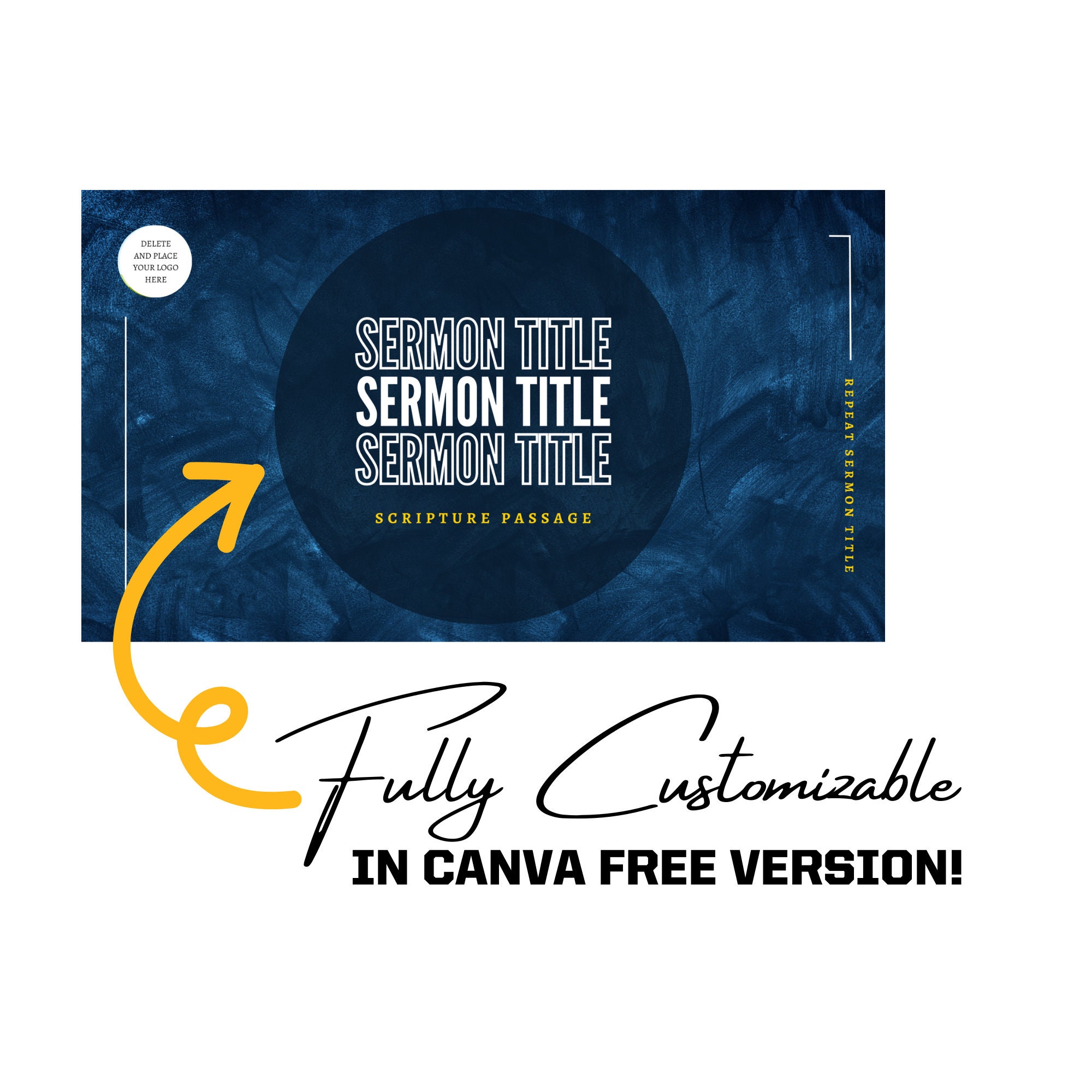 10 Sermon Slide Templates, Fully Customizable, 1920x1080 Pixels - Etsy