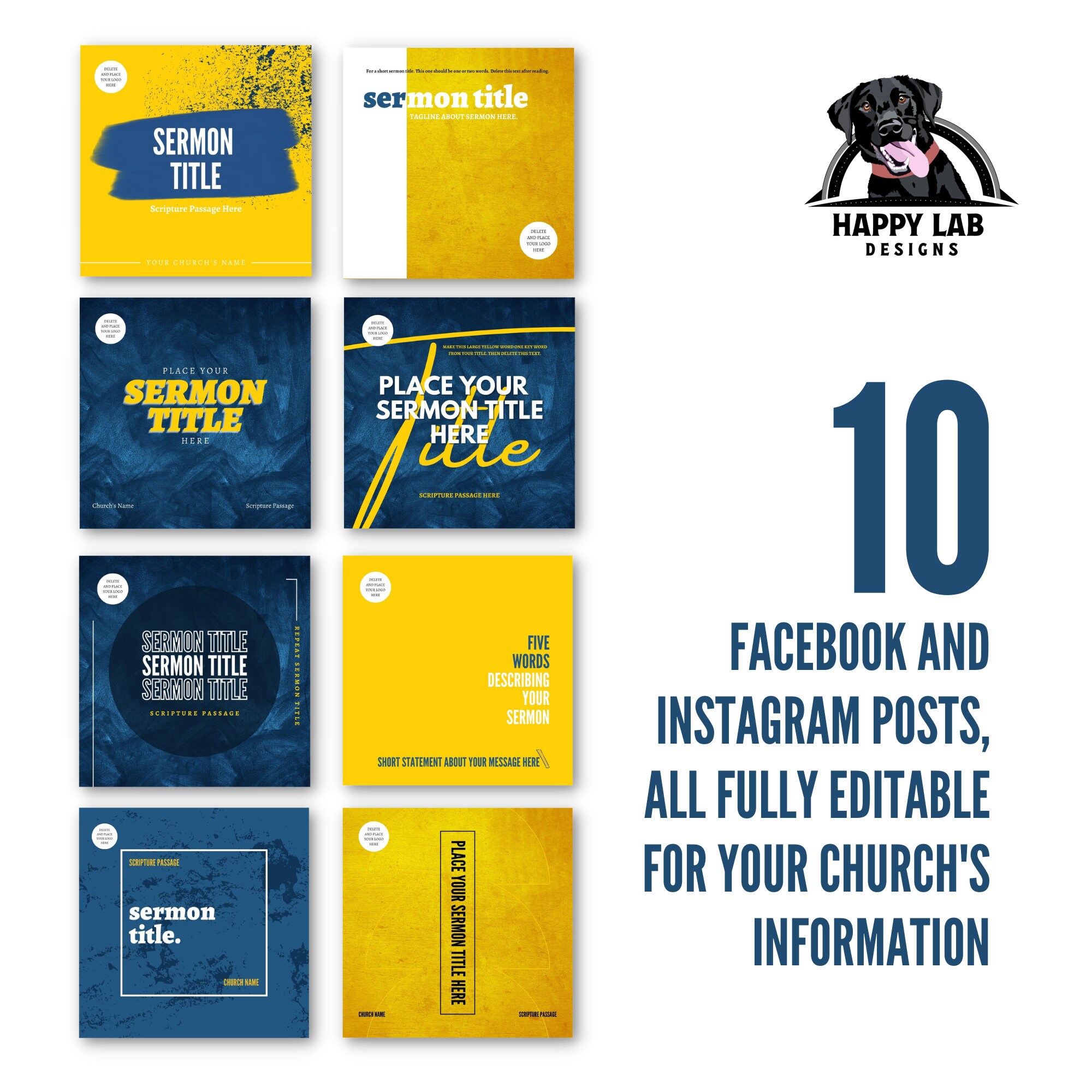 10 Church Social Media Templates for Posts and Stories - Etsy