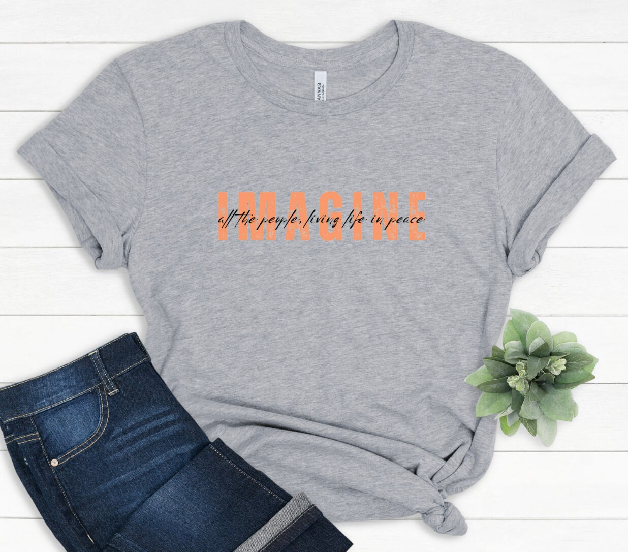 Imagine John Lennon Peace John Lennon T-shirt Imagine - Etsy