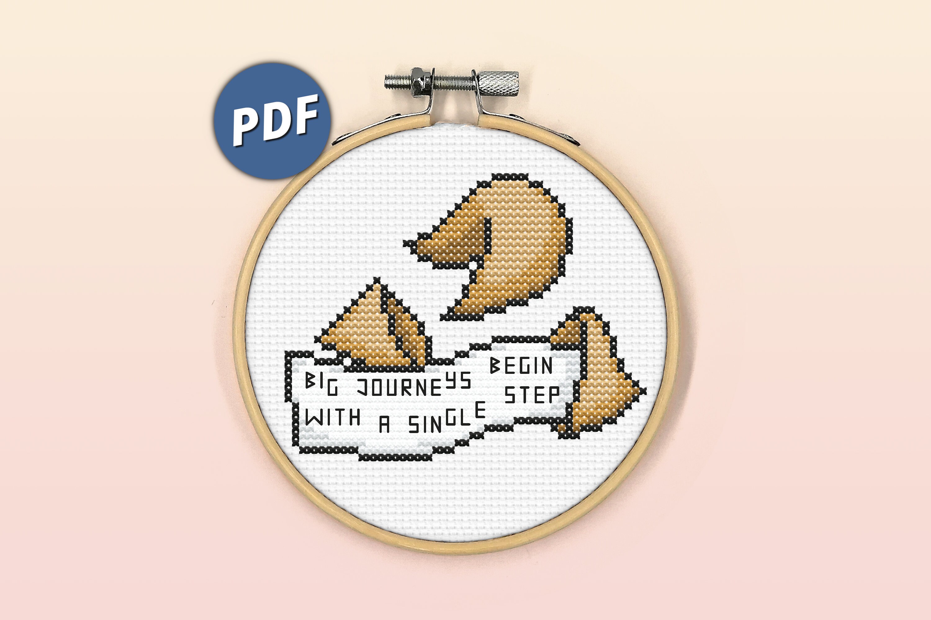 Fortune Cookie Cross Stitch Pattern, Modern Food Design, Customisable ...