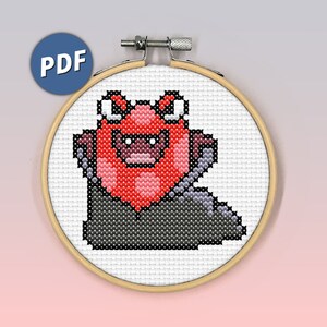 Neopets Halloween Paint Brush Cross Stitch Pattern, Slorg Cross Stitch ...