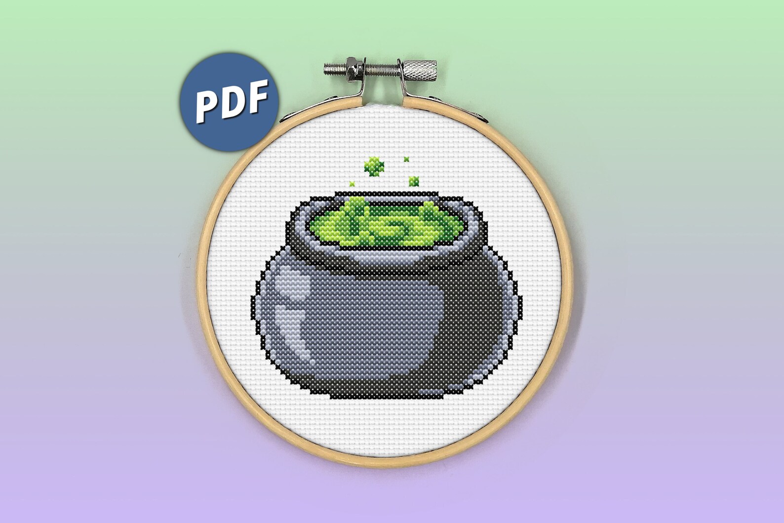 Halloween Cauldron Cross Stitch Pattern (PDF Pattern) - Etsy