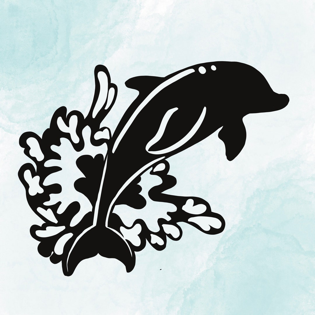 Dolphin Waves SVG - Etsy