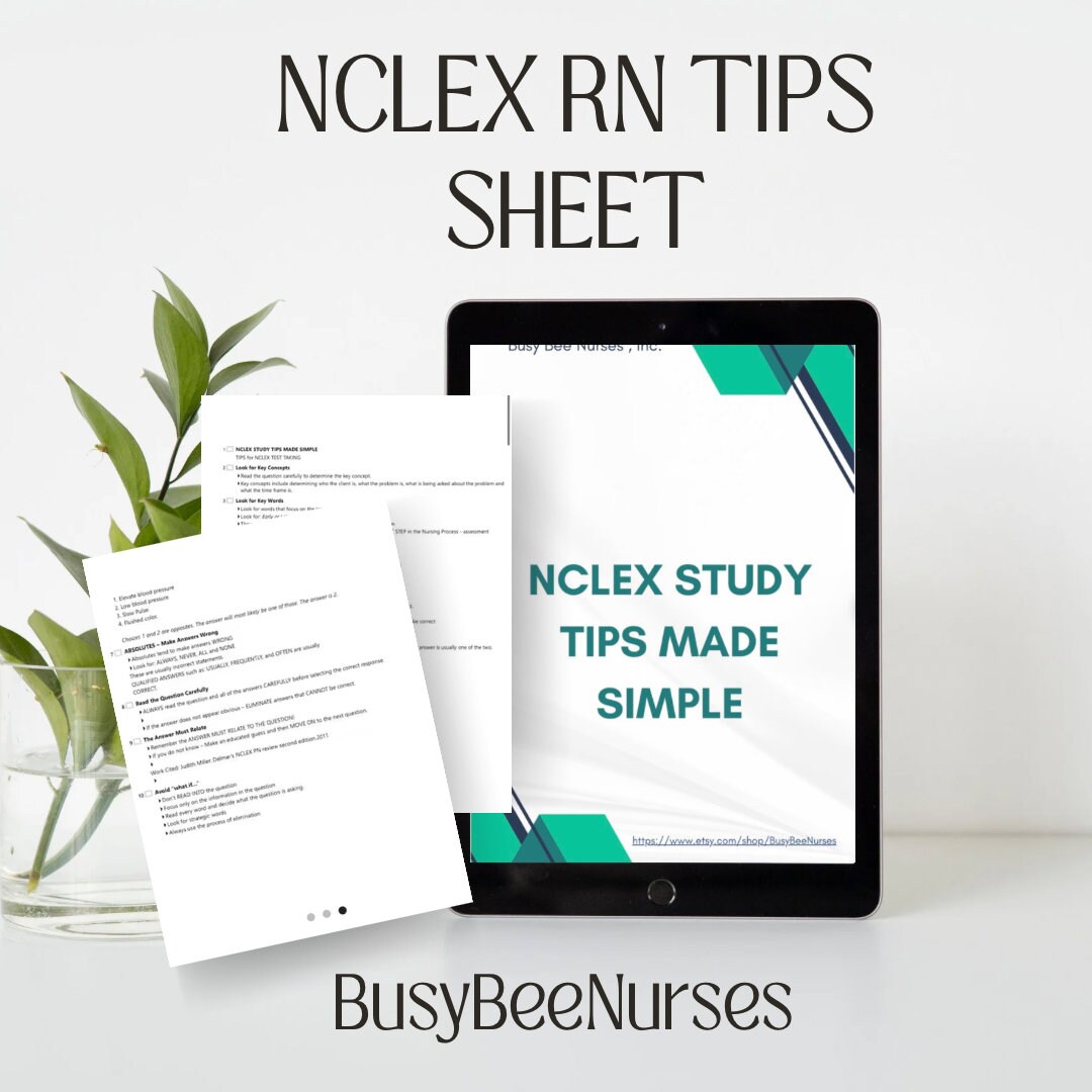 Nclex RN Tips Sheet - Etsy