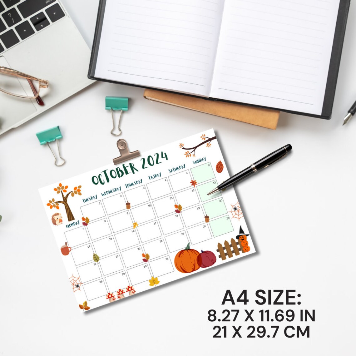 Cute Printable School Calendar 2024 & 2025. Monthly Planner Ready to ...