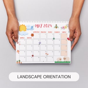 Cute Printable School Calendar 2024 & 2025. Monthly Planner Ready to ...