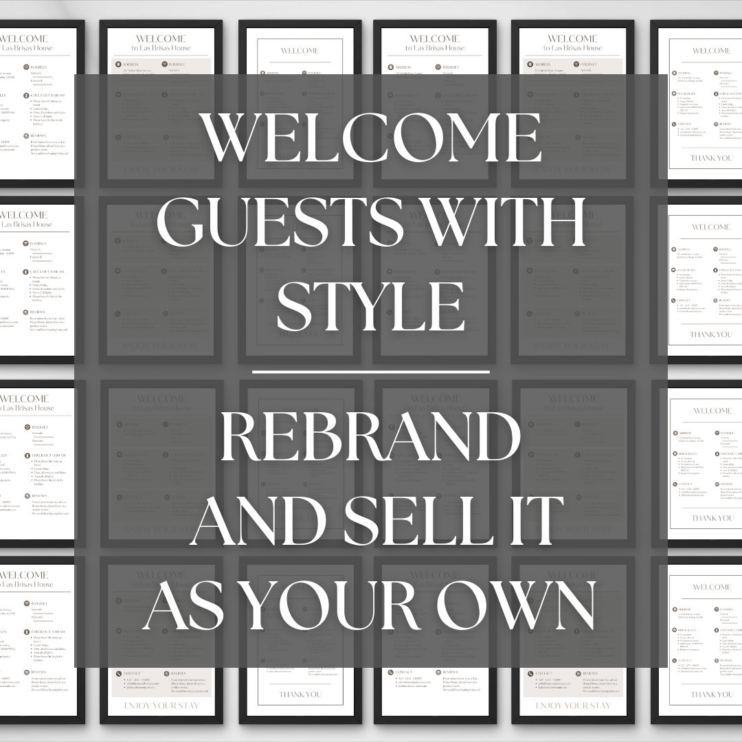 Rental Appartment Welcom Sign Designed to Welcome Guests Warmly With ...
