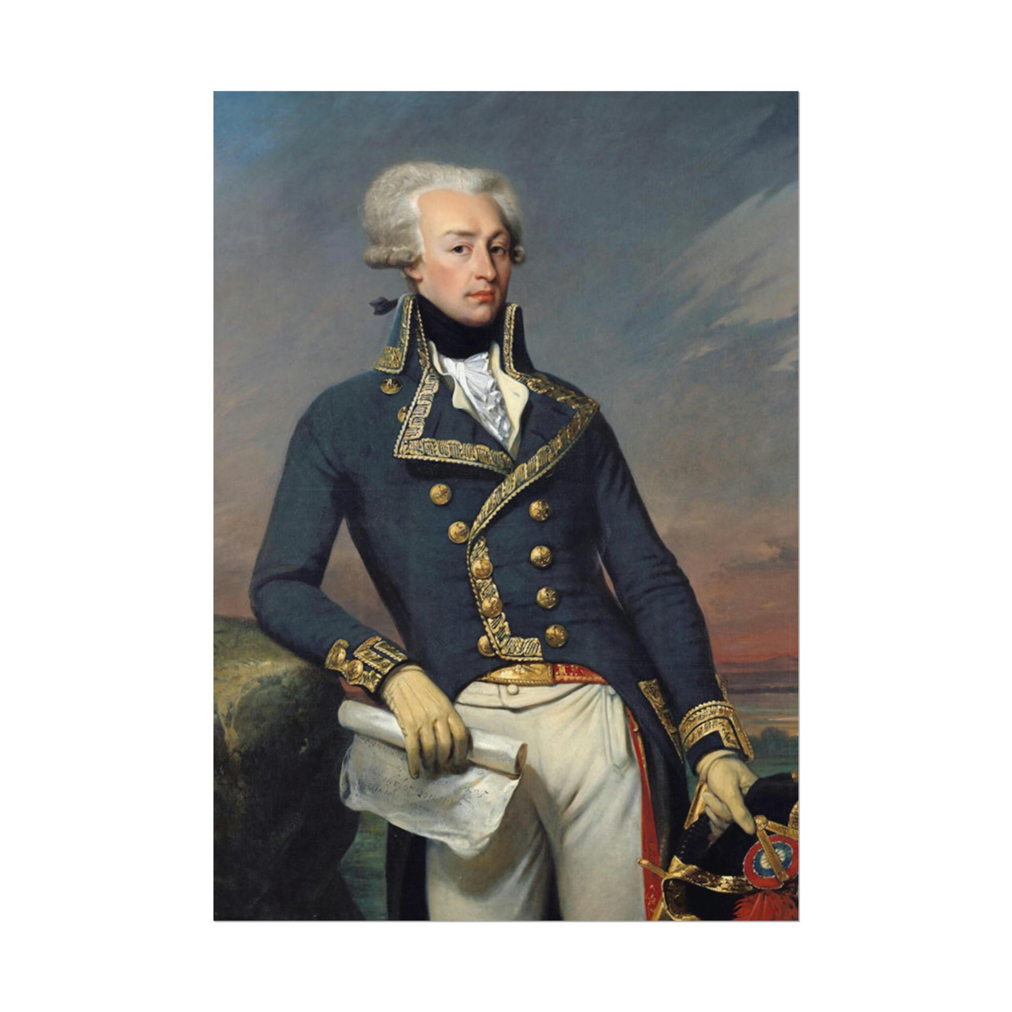 Marquis De Lafayette Classic Portrait Rolled Poster - Beautiful Unique ...