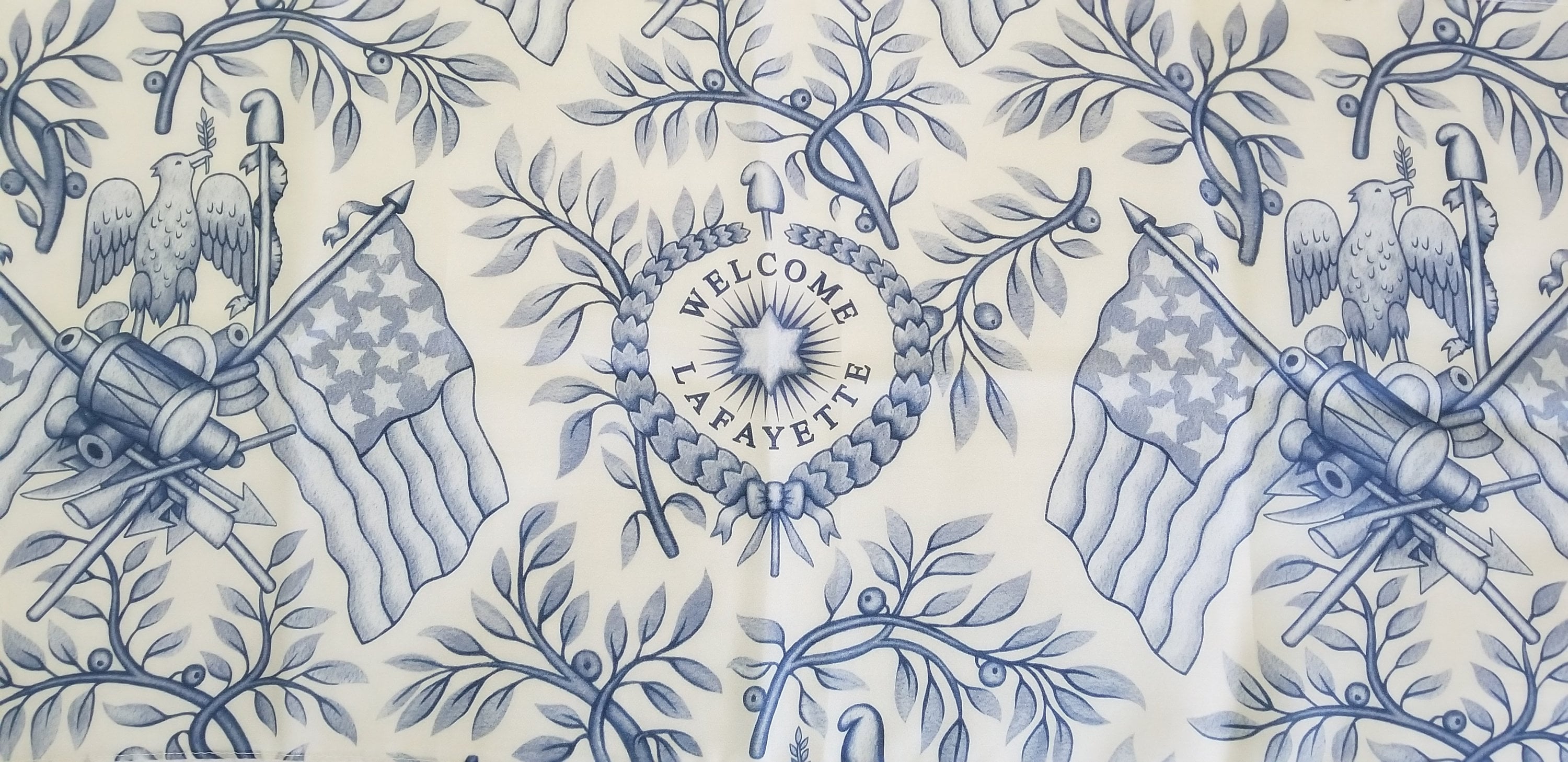 Welcome Lafayette Scarf - 1820's Regency Era Lafayette, New Silk Fabric ...