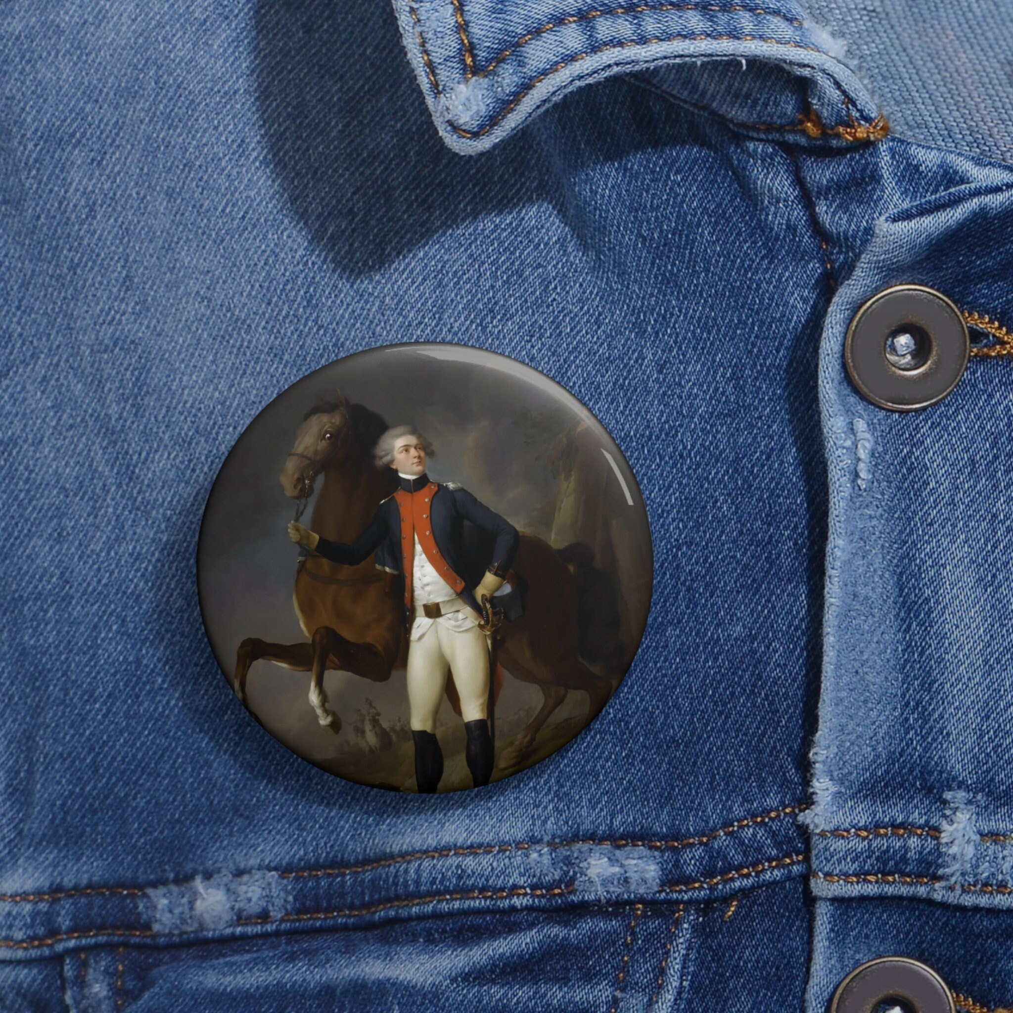 Marquis De Lafayette Button - Portrait of Young Lafayette, History ...