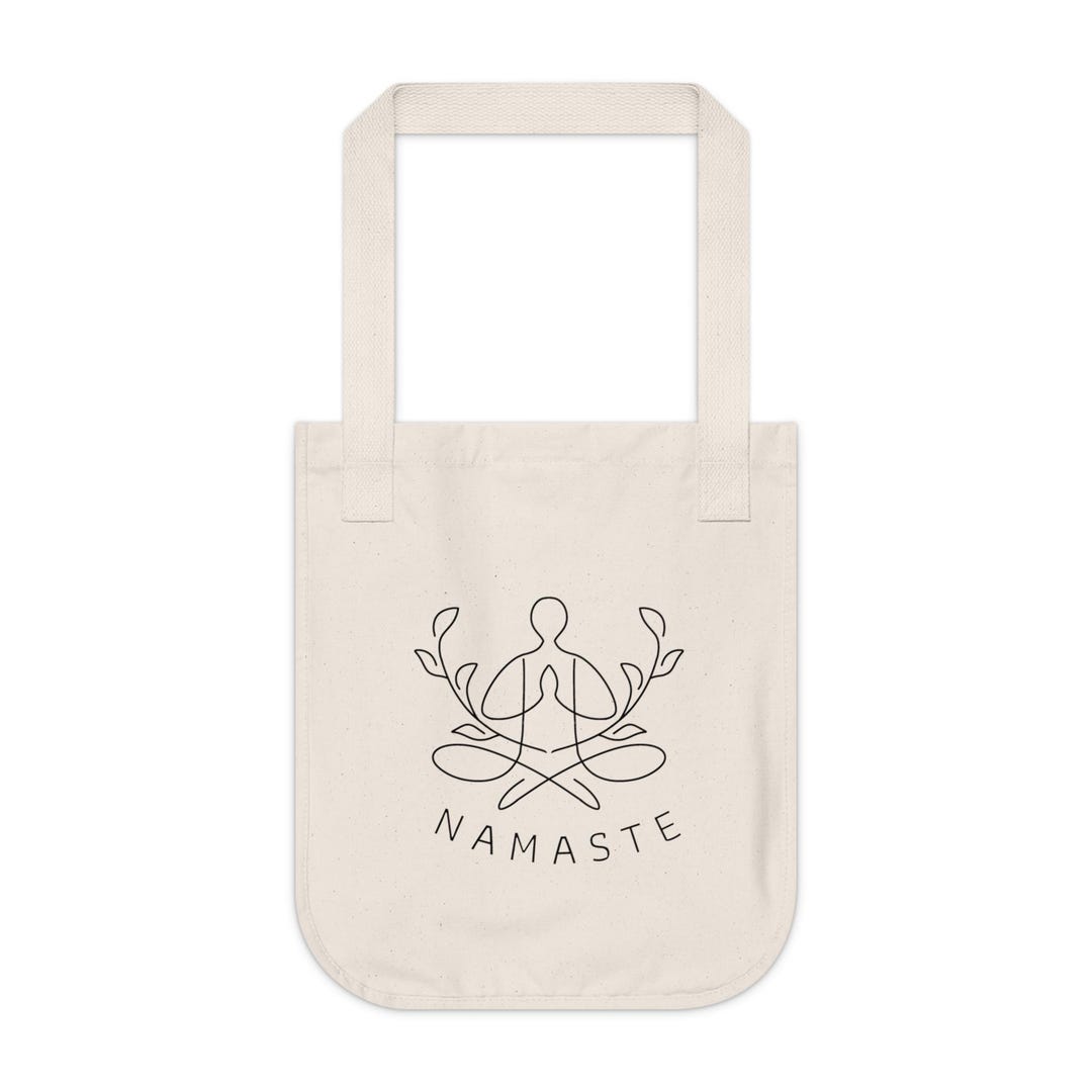 Organic Cotton Namaste Tote Bag - Etsy