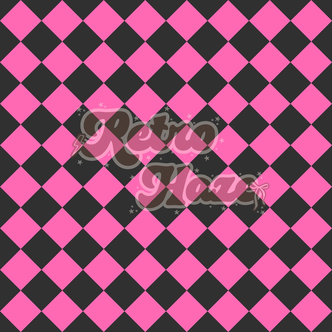 Hot Pink Checkered Seamless Pattern | Digital Paper Background | for ...