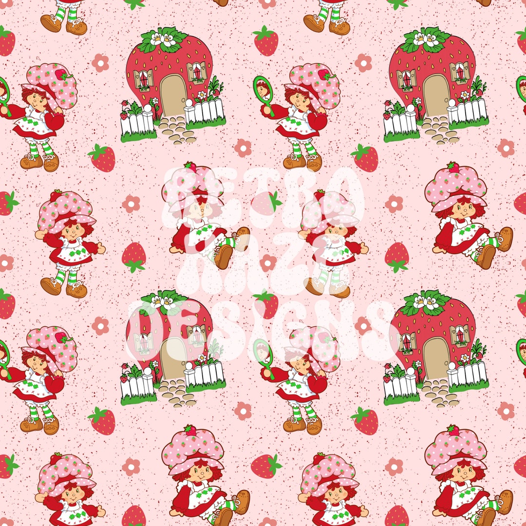 Seamless Pattern, Strawberry, Digital Repeating Pattern for Fabric ...