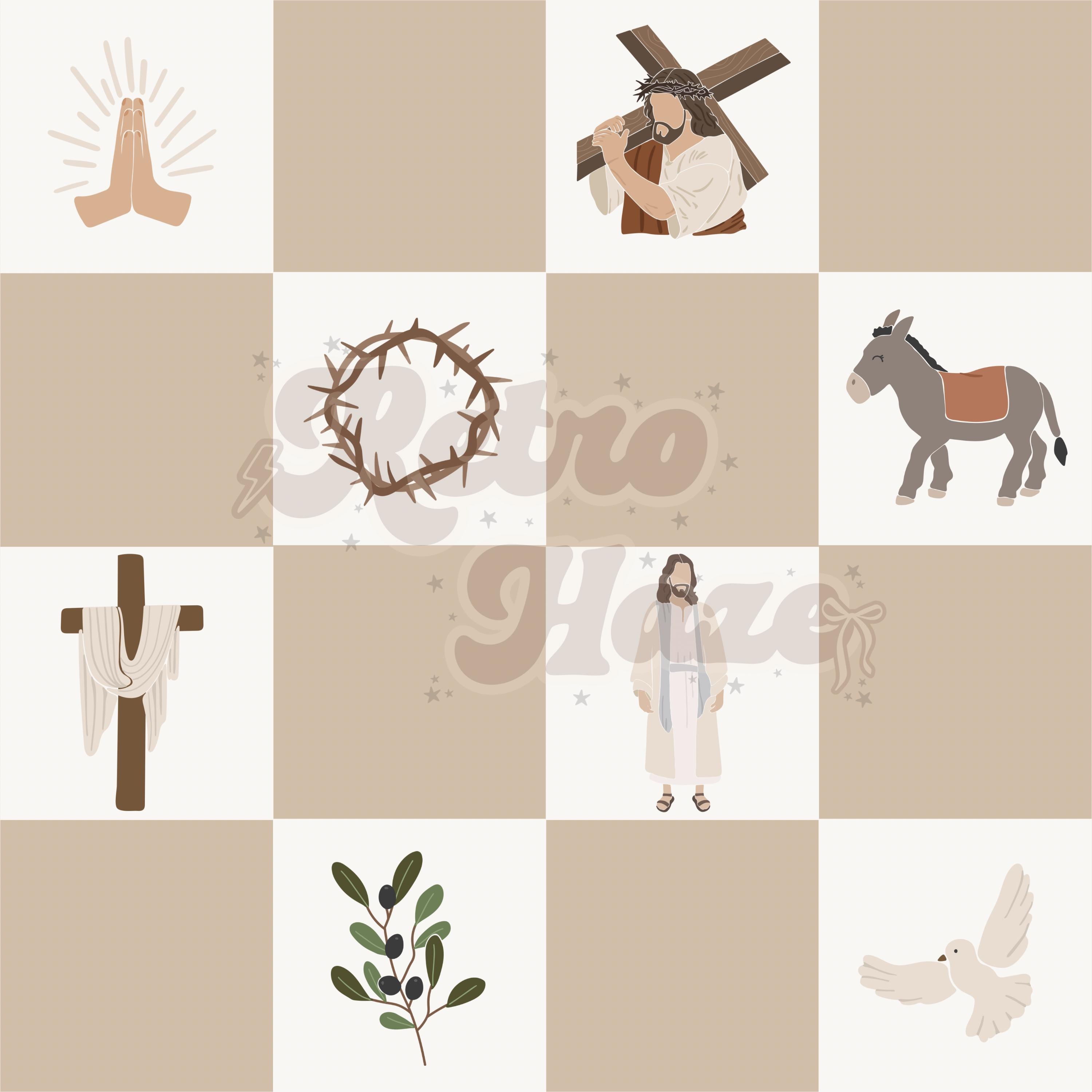 Christian Seamless Pattern, Jesus Seamless File | Digital Seamless ...