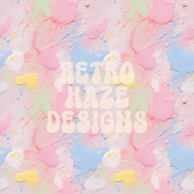 Seamless Pattern, Pastel Paint Splatters, Repeating File for Fabric ...