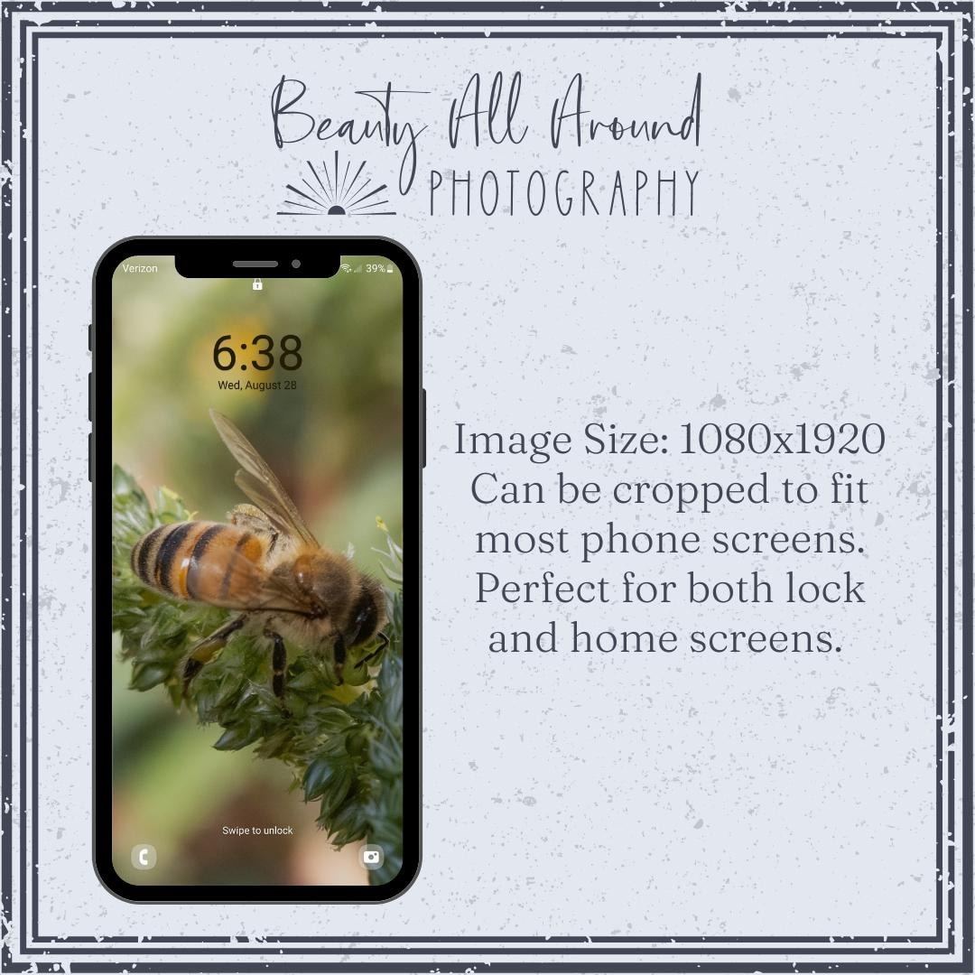 Bee (version 3) Smartphone Wallpaper - Home Screen - Lock Screen ...