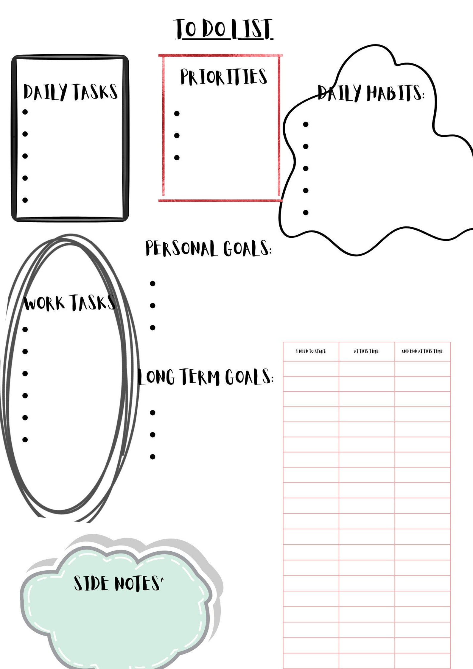 DAILY TASK LIST (digital) - Etsy