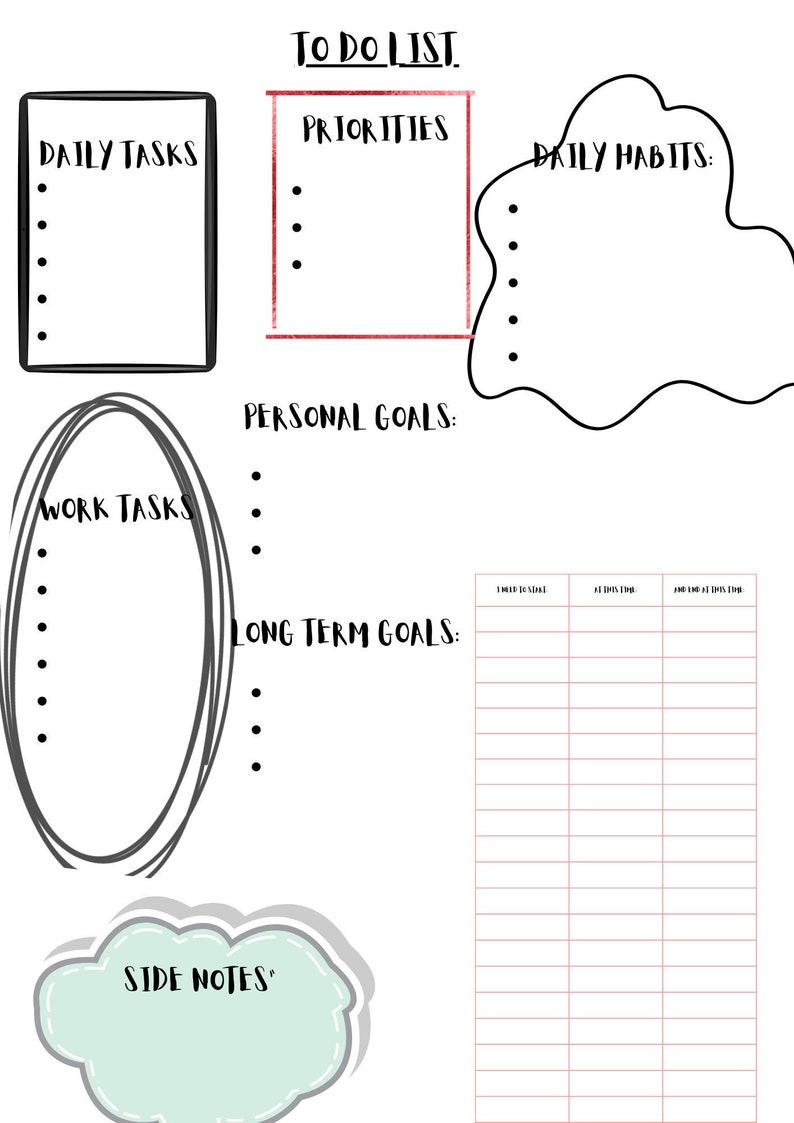 DAILY TASK LIST (digital) - Etsy