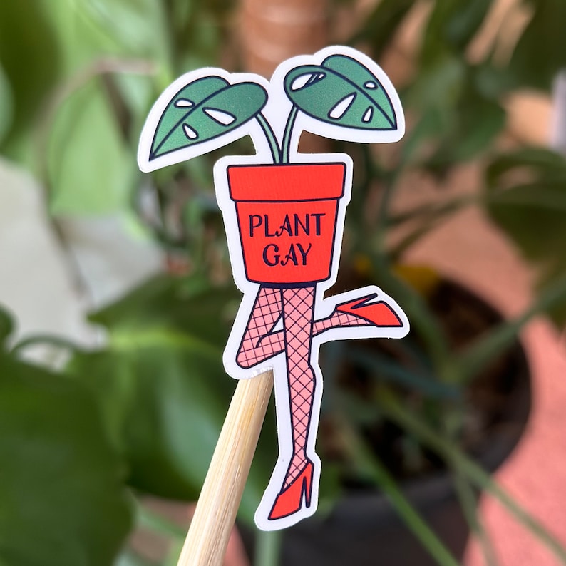 Plant Gay Waterproof LGBTQ Pride Sticker/decal / Pride - Etsy