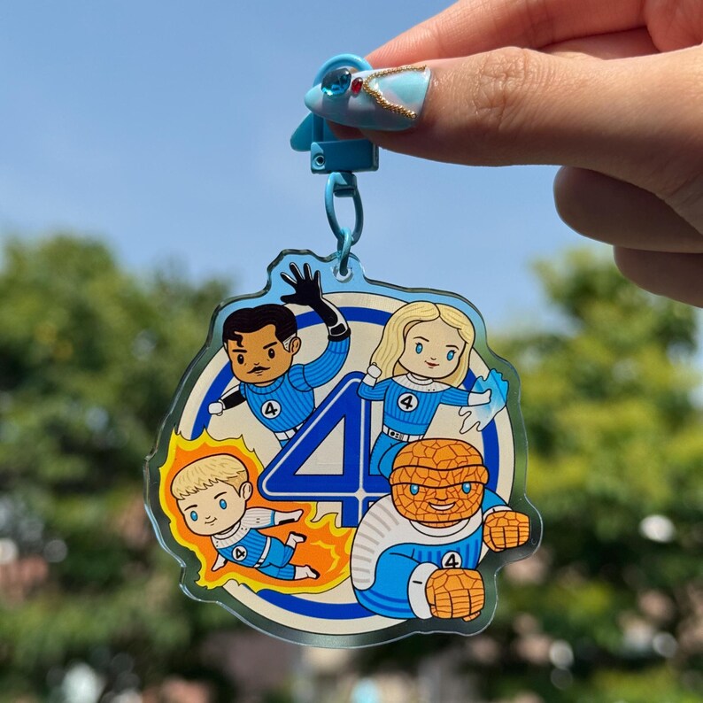 Chibi F4 Keychain | Stained Glass Acrylic Charm - Etsy
