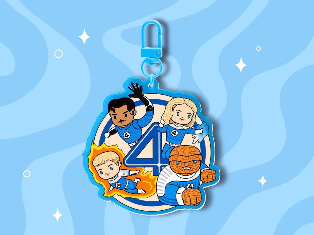 Chibi F4 Keychain | Stained Glass Acrylic Charm - Etsy