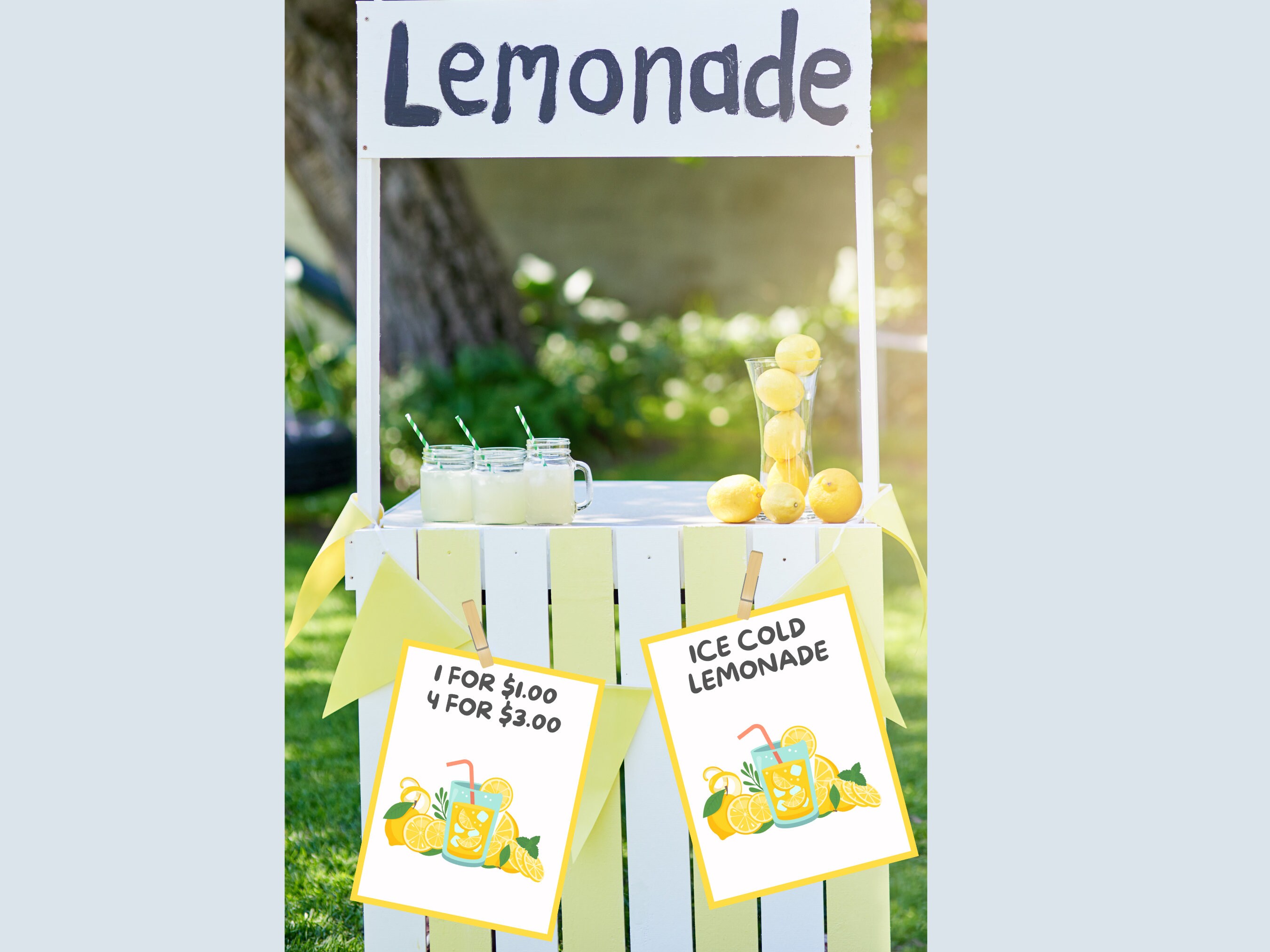 Lemonade Stand Signs, Instant Download and Print, Pretend Play, Summer ...
