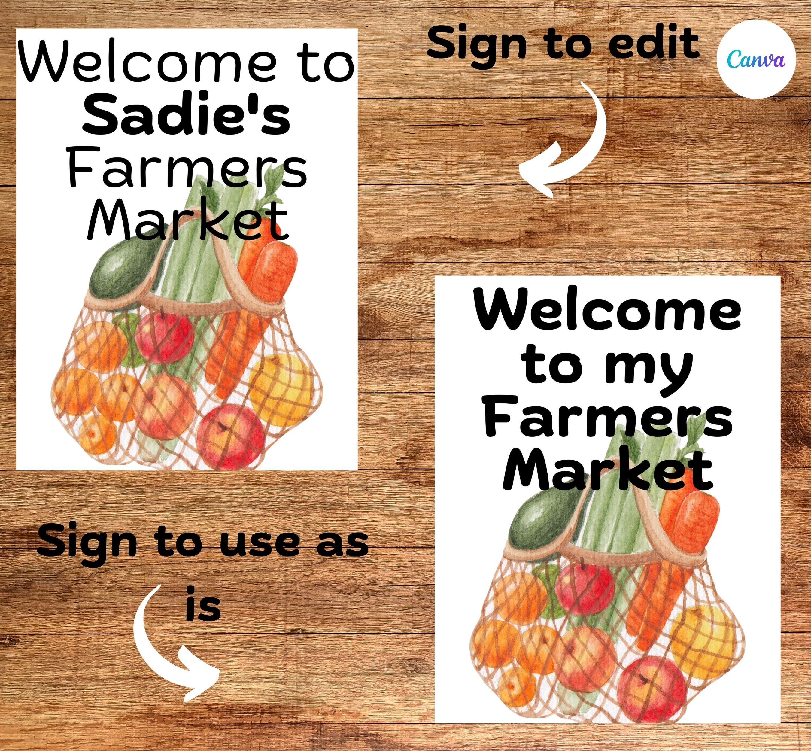 Farmers Market Dramatic Play Kit | Watercolor Printable (PDF) - Etsy