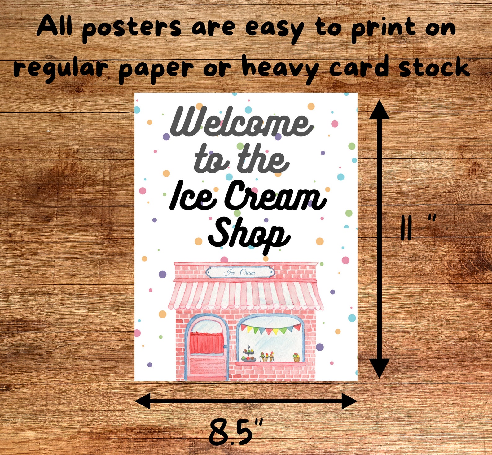 PRINTABLE Ice Cream Shop Dramatic Play Kit | Summer Activity ...